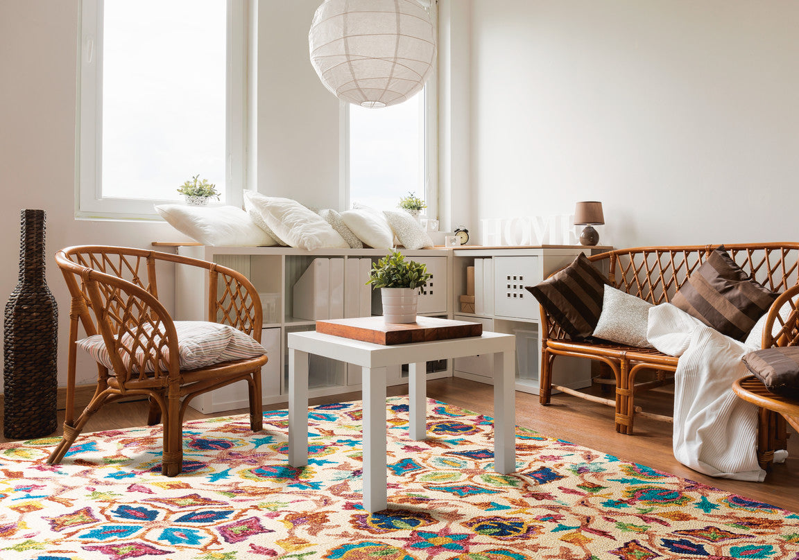 Nourison Vivid Ivory Bohemian Indoor Area Rug | Homestitch