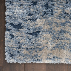 Nourison Luxurious Shag Light Blue Shag Indoor Area Rug | Homestitch