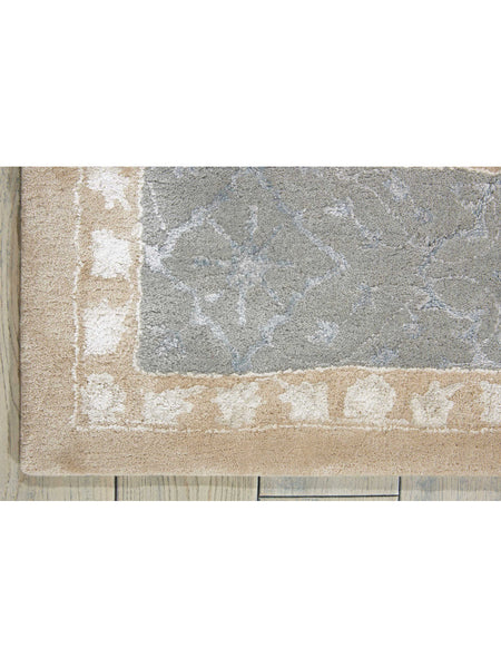 Symphony SYM07 Bordered Taupe Area Rug | Homestitch