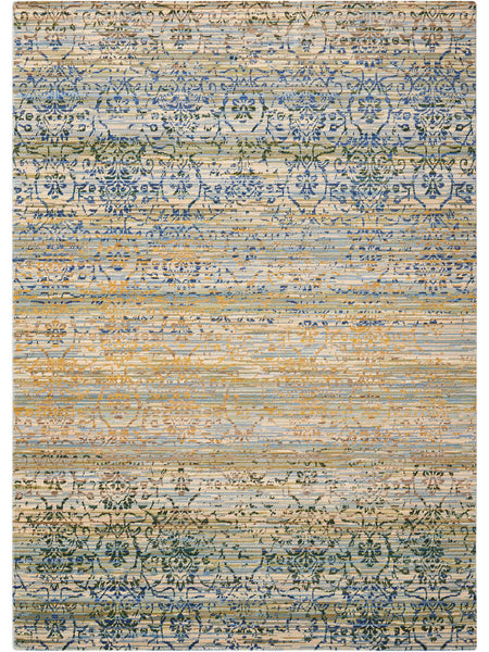 Rhapsody RH003 Ombre Beige Blue Area Rug | Homestitch