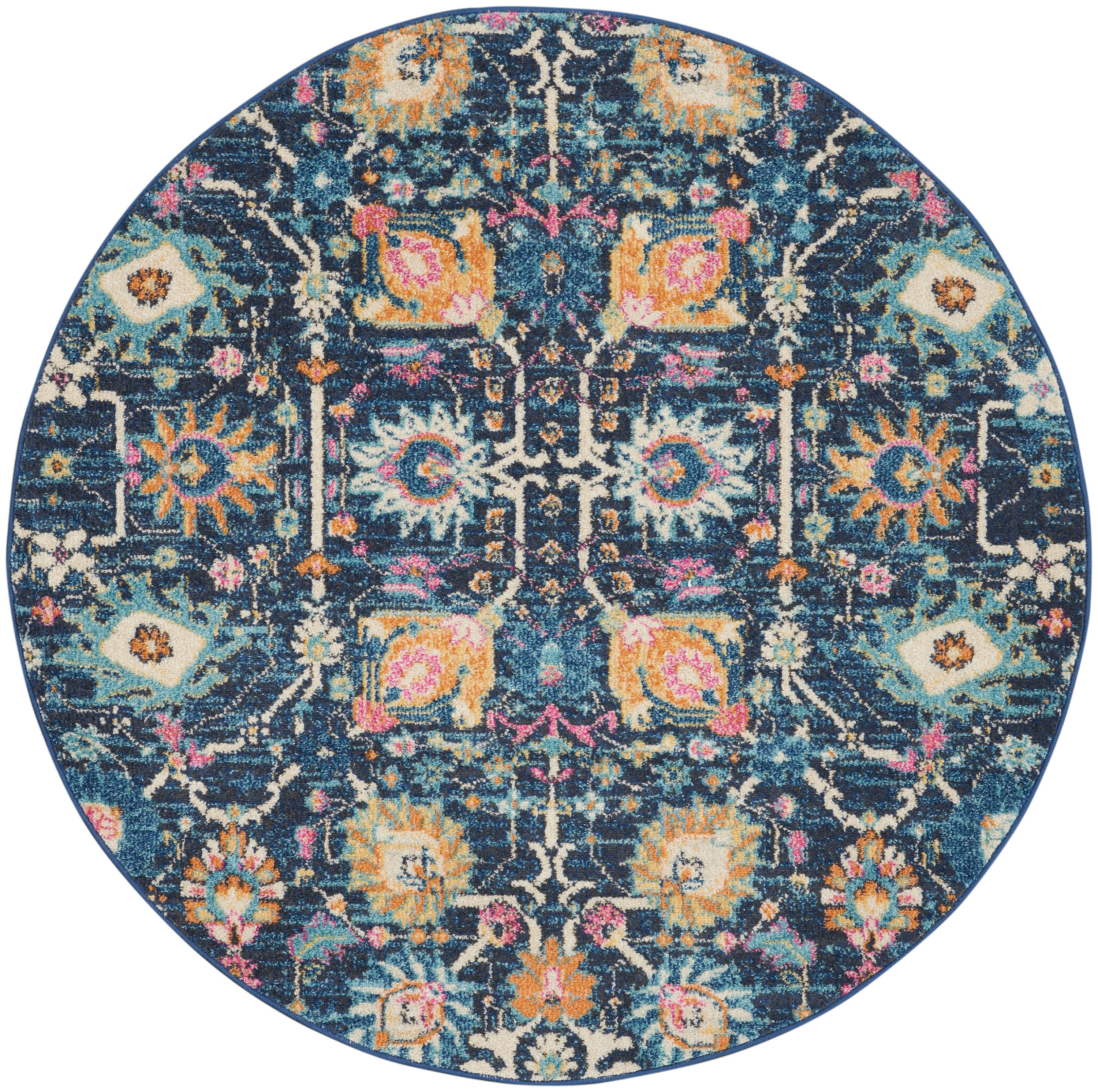 Nourison Passion Navy Bohemian Indoor Area Rug | Homestitch