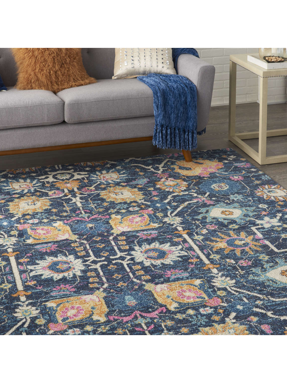 Nourison Passion Navy Bohemian Indoor Area Rug | Homestitch