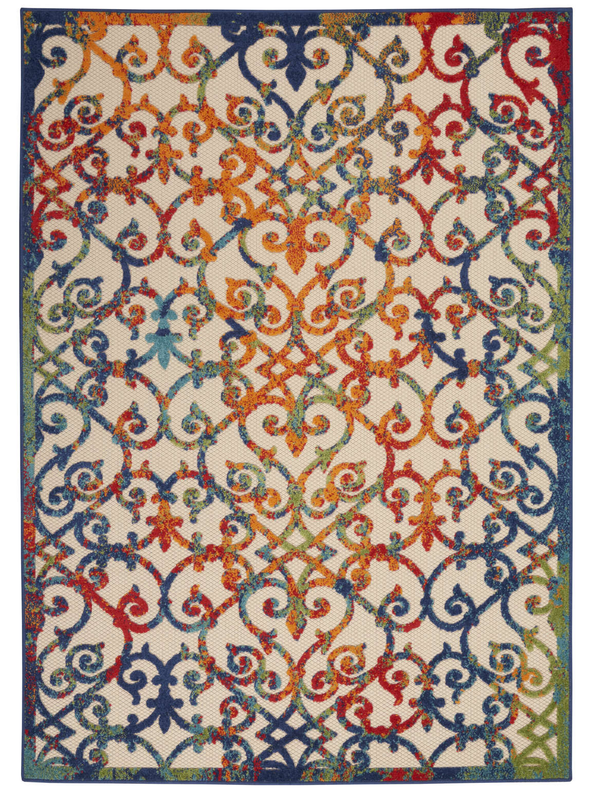 Aloha Damask Multicolor Area Rug | Homestitch